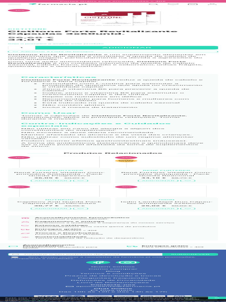 Cistitone Forte Revitalizante Cápsulas 3x60unid | PDF | Vitamina | Cabelo