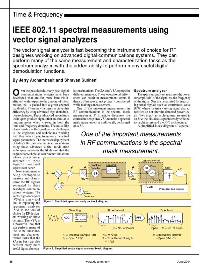 IEEE 802.11 Spectral Measurements Using Vector Signal Analyzers | Download Free PDF | Bandwidth ...