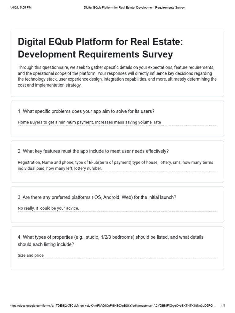 (Response) Digital EQub Platform For Real Estate | PDF | Mobile App ...