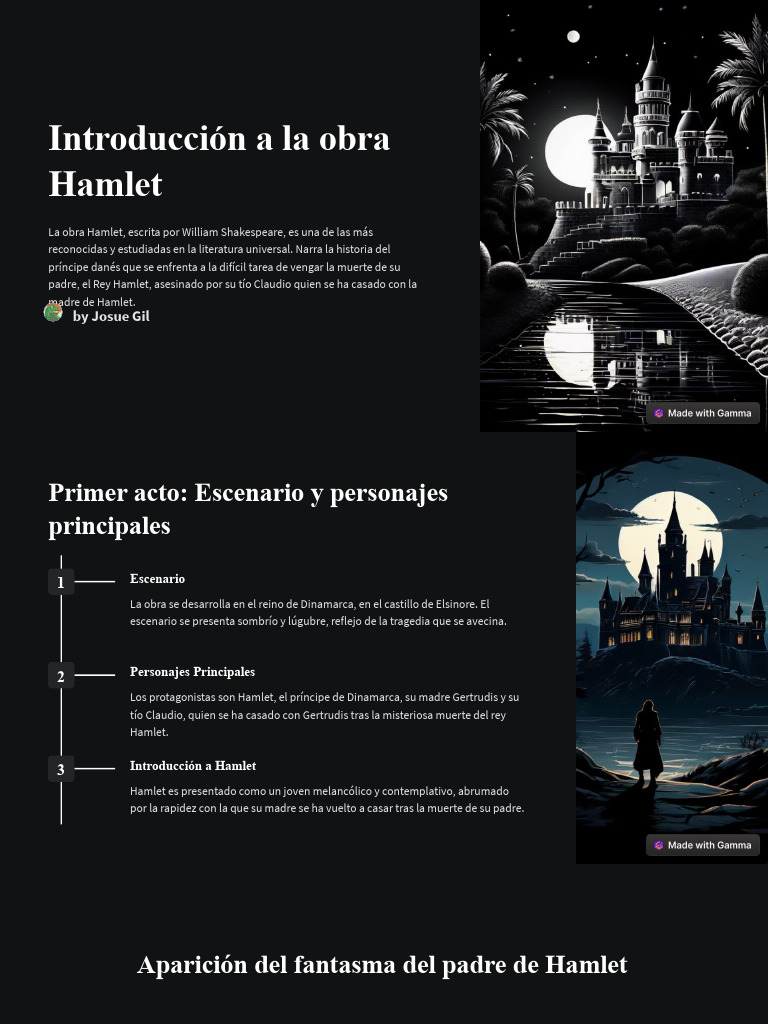 Introduccion A La Obra Hamlet | PDF | Aldea