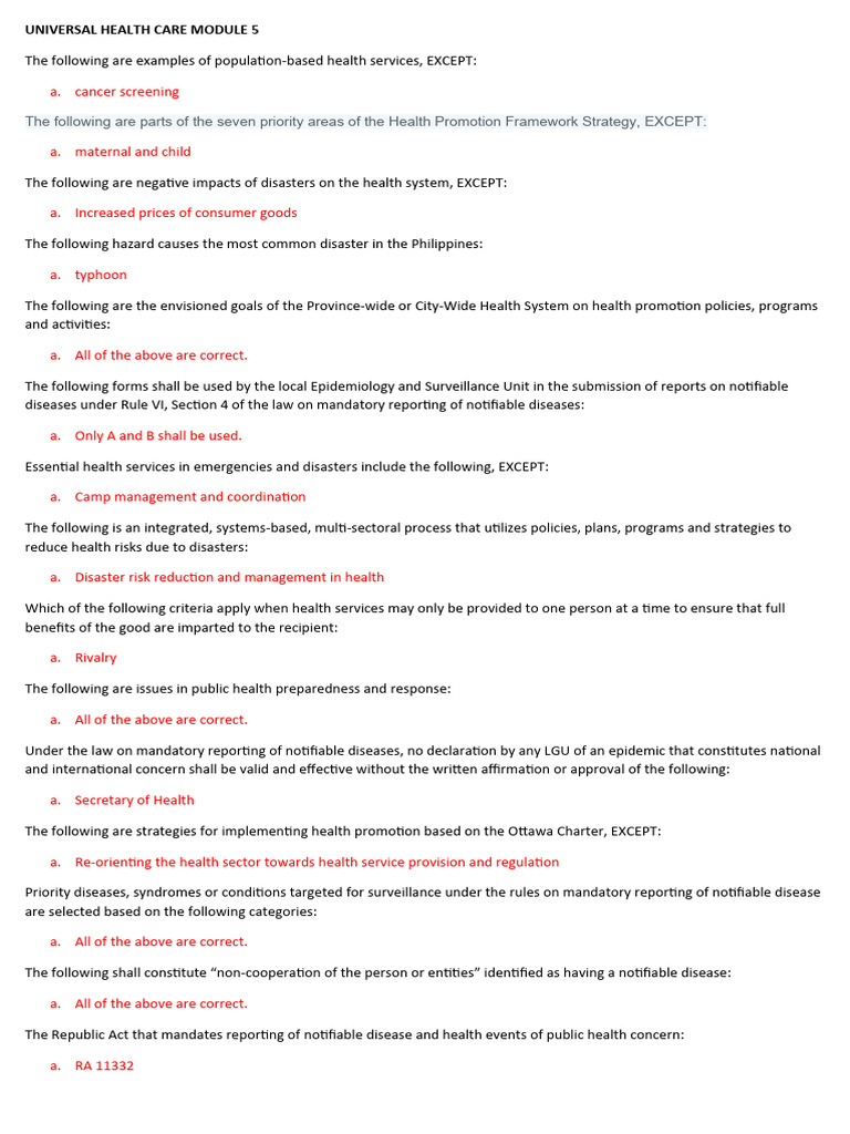 Module 5 UHC 2024 | PDF | Health Care | Risk