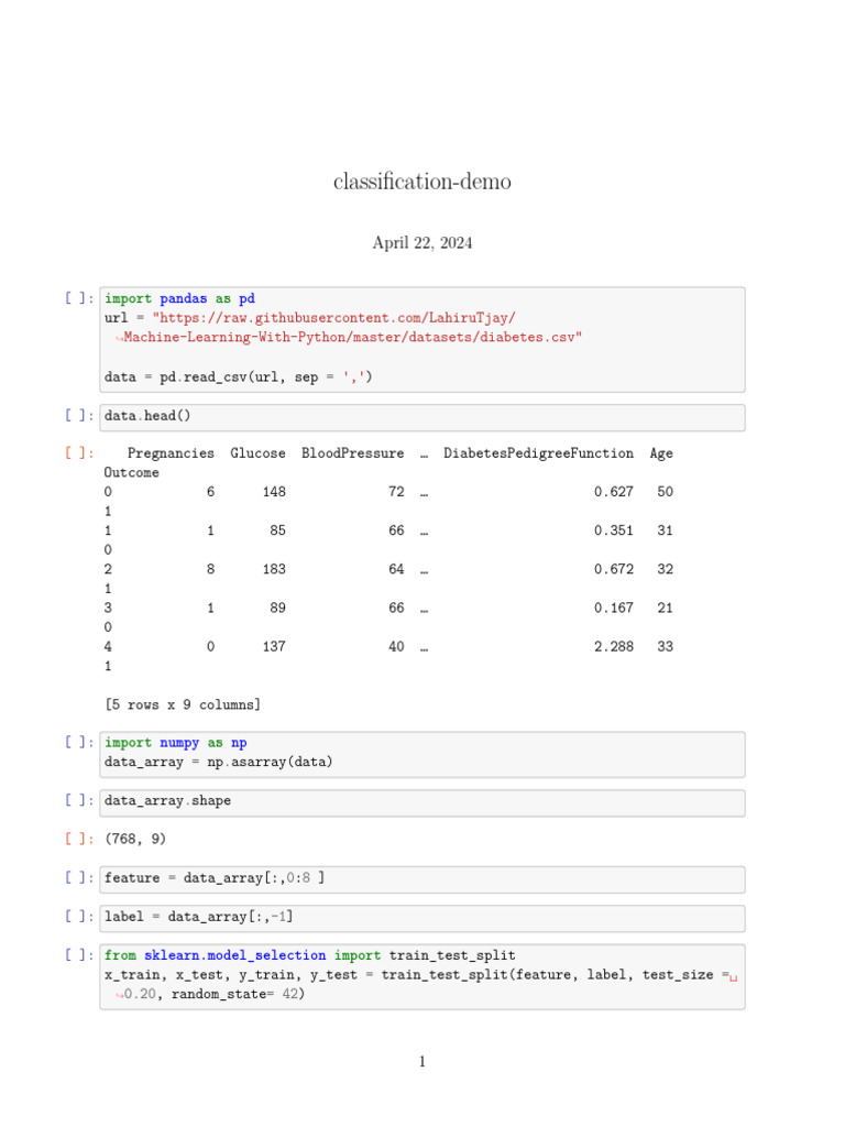Classification Demo | PDF | Applied Mathematics | Statistical Classification