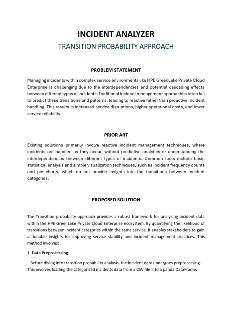 Transition Probability Approach | PDF | Analytics | Probability