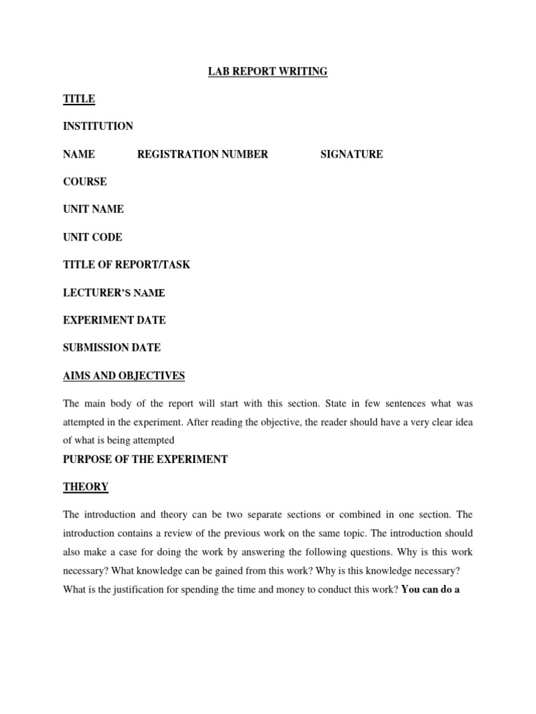 Lab Report Writing | PDF | Experiment | Data