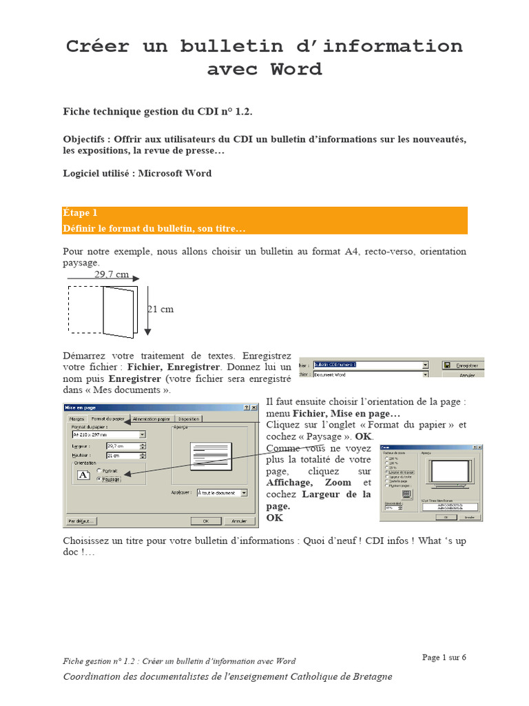 gestion_1_2_creer_bulletin_information_word_200502 | PDF
