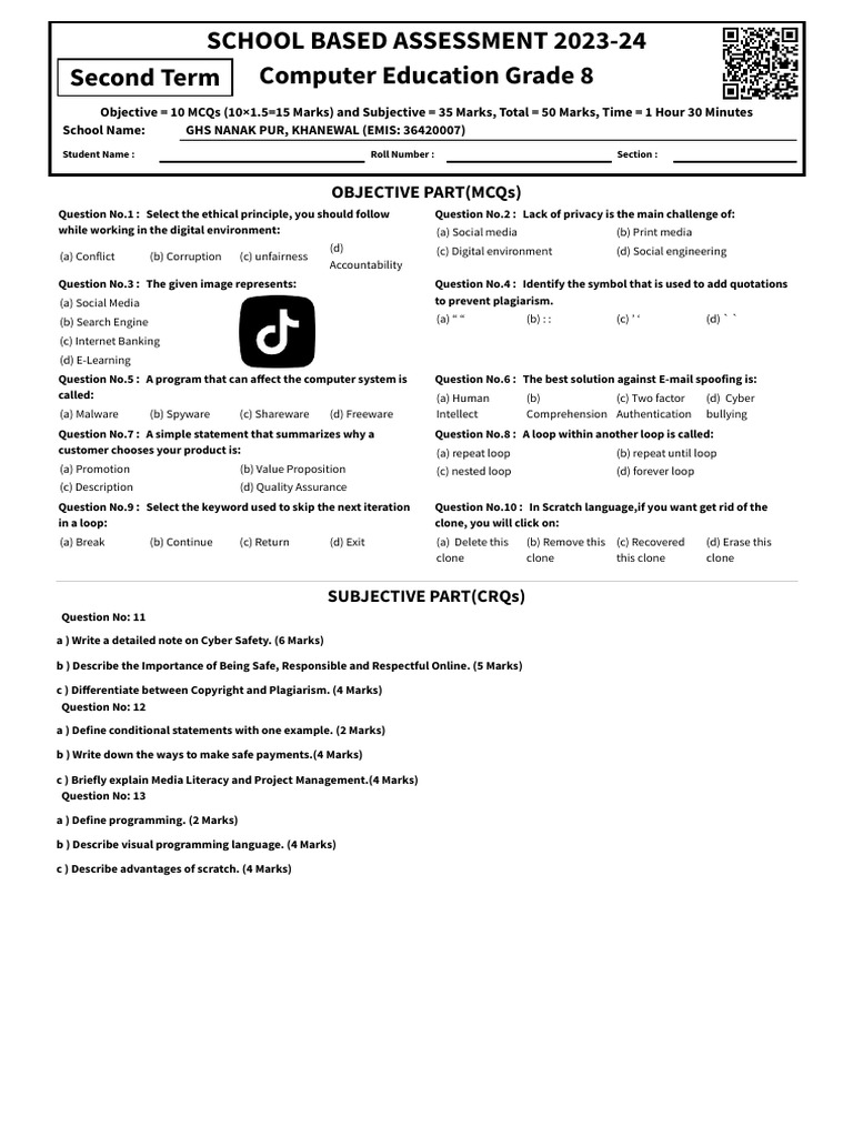 8th Computer | PDF | Control Flow | Computing