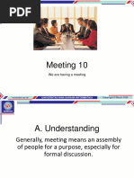 Housekeeping Meeting Organization Guide | PDF | Intention | Communication