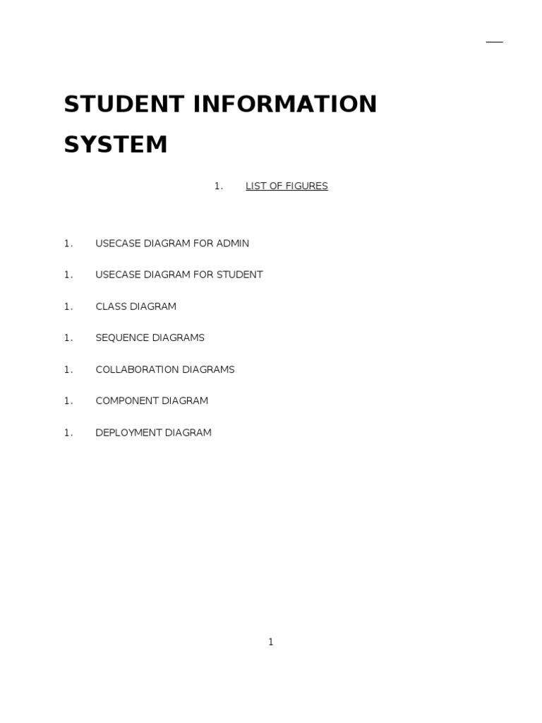 Student Information System: 1. List of Figures | PDF | Software ...