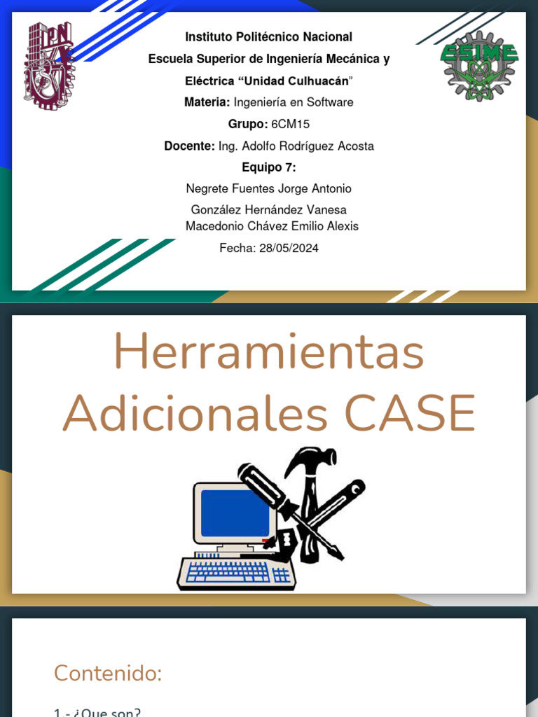 7.2 Herramientas Adicionales CASE Equipo 7 6CM15 | Descargar gratis PDF | Software | Ingeniería ...