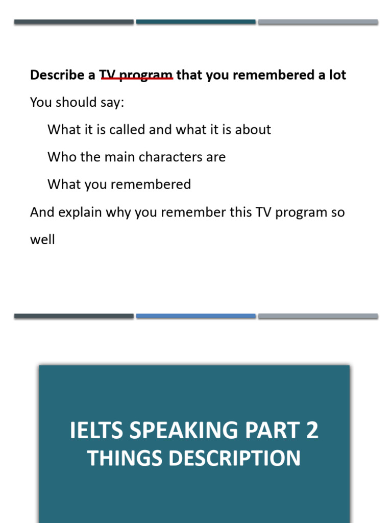 Speaking Part 2. Describing Things | PDF | Friends | Jokes