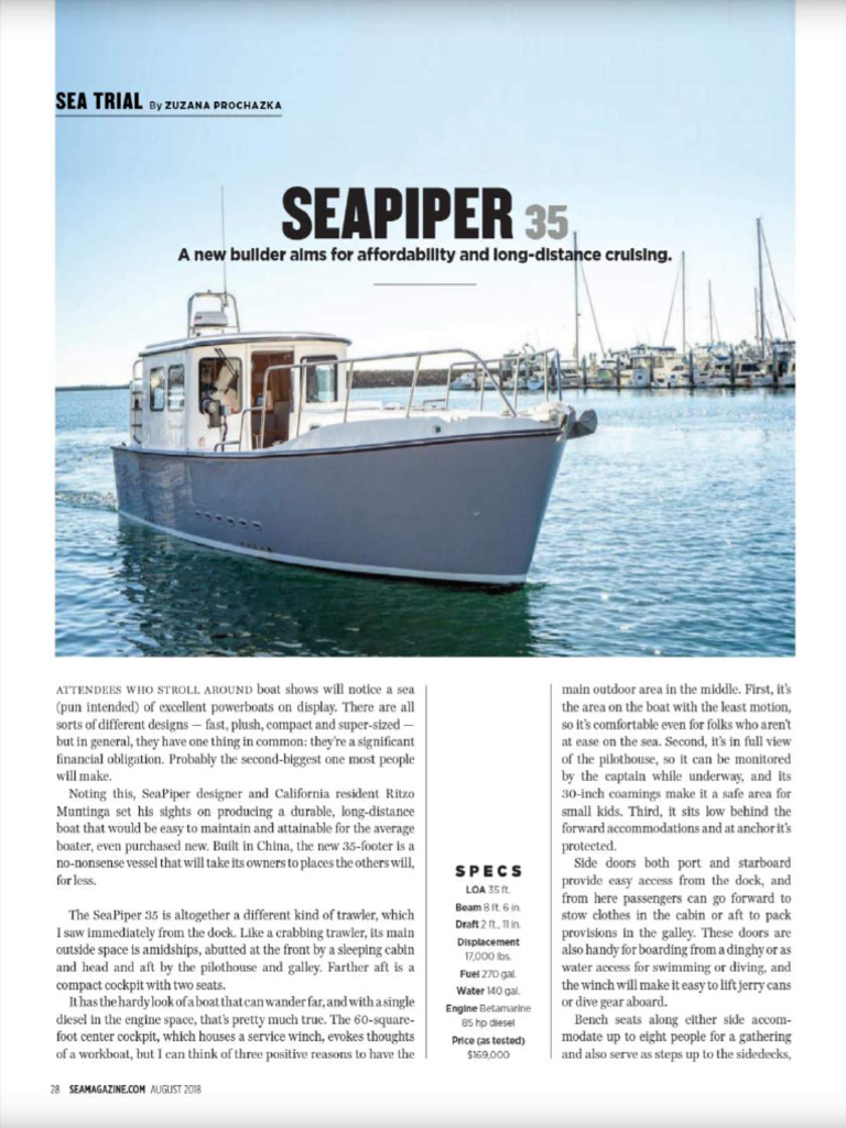 SEA Magazine - SeaPiper 35 Review - Compressed | PDF