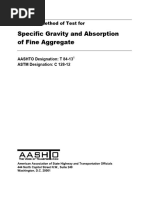 AASHTO T84 (2021) - Test For Specific Gravity and Absorption of Fine ...