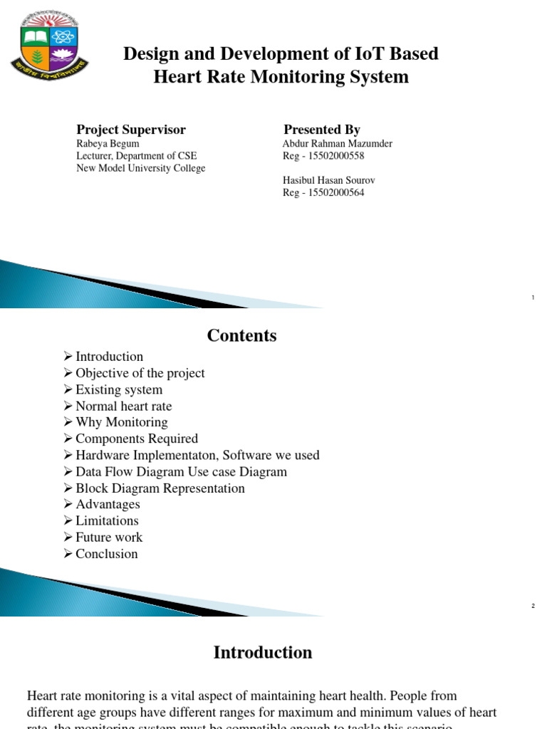 IoT Heart Rate Monitoring System Design | PDF | Monitoring (Medicine ...