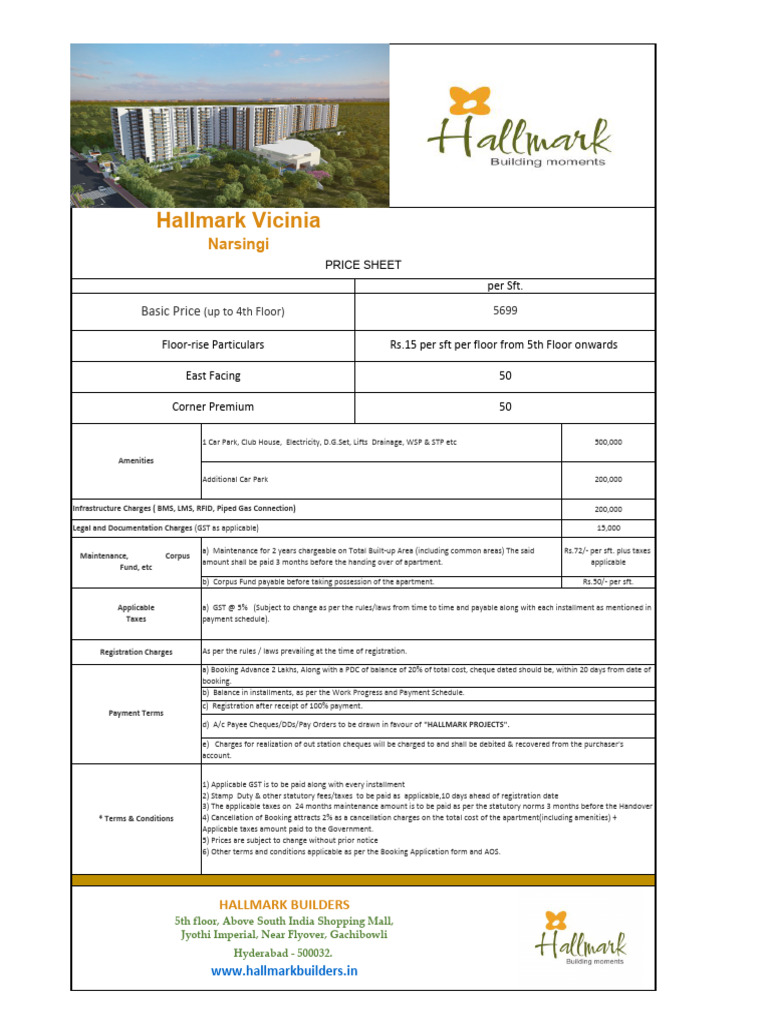 Hallmark Vicinia: Narsingi | PDF | Payments | Cheque
