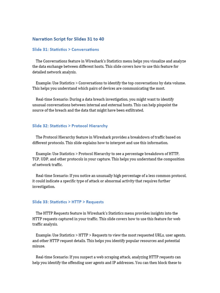 Narration Script For Slides 31 To 40 | PDF | Computer File | World Wide Web