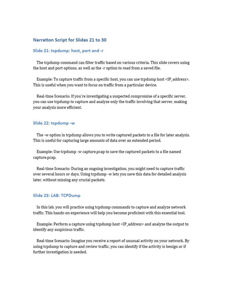 Narration Script For Slides 21 To 30 | PDF | Transmission Control Protocol | Computer Network