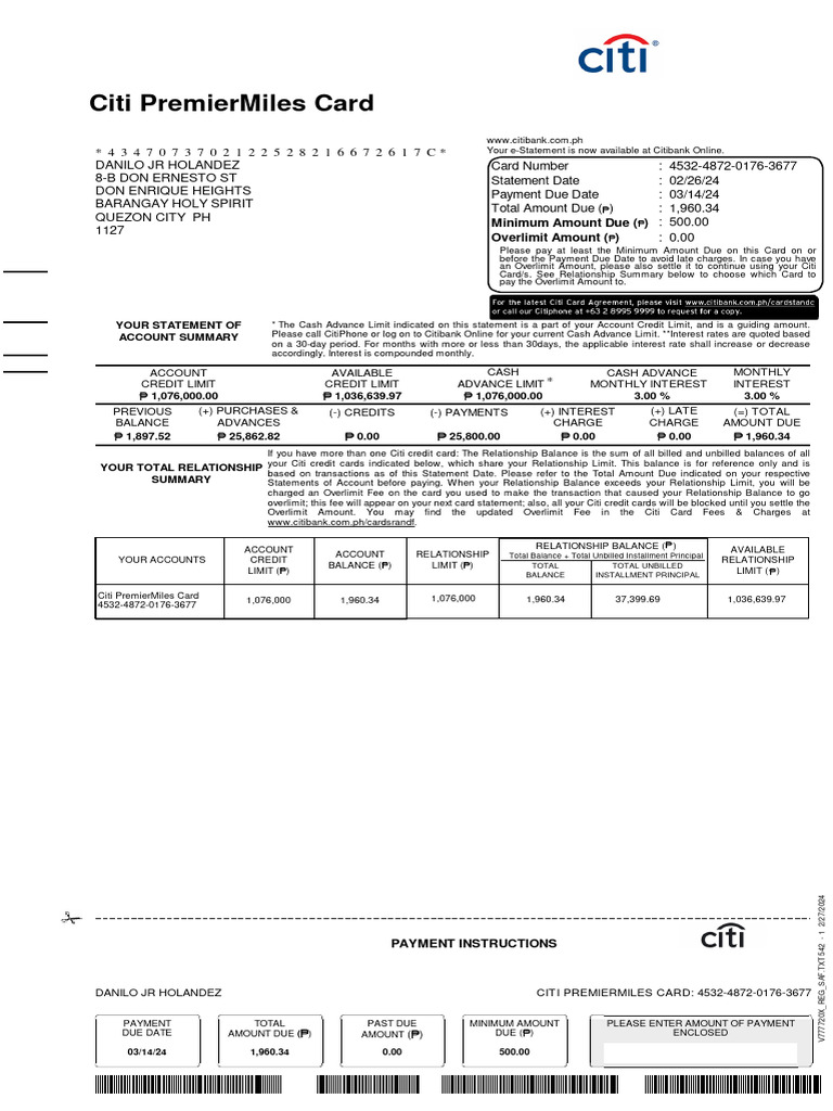 CardStatement Feb2024 | PDF | Credit Card | Interest CardStatement Feb2024 | PDF | Credit Card | Interest