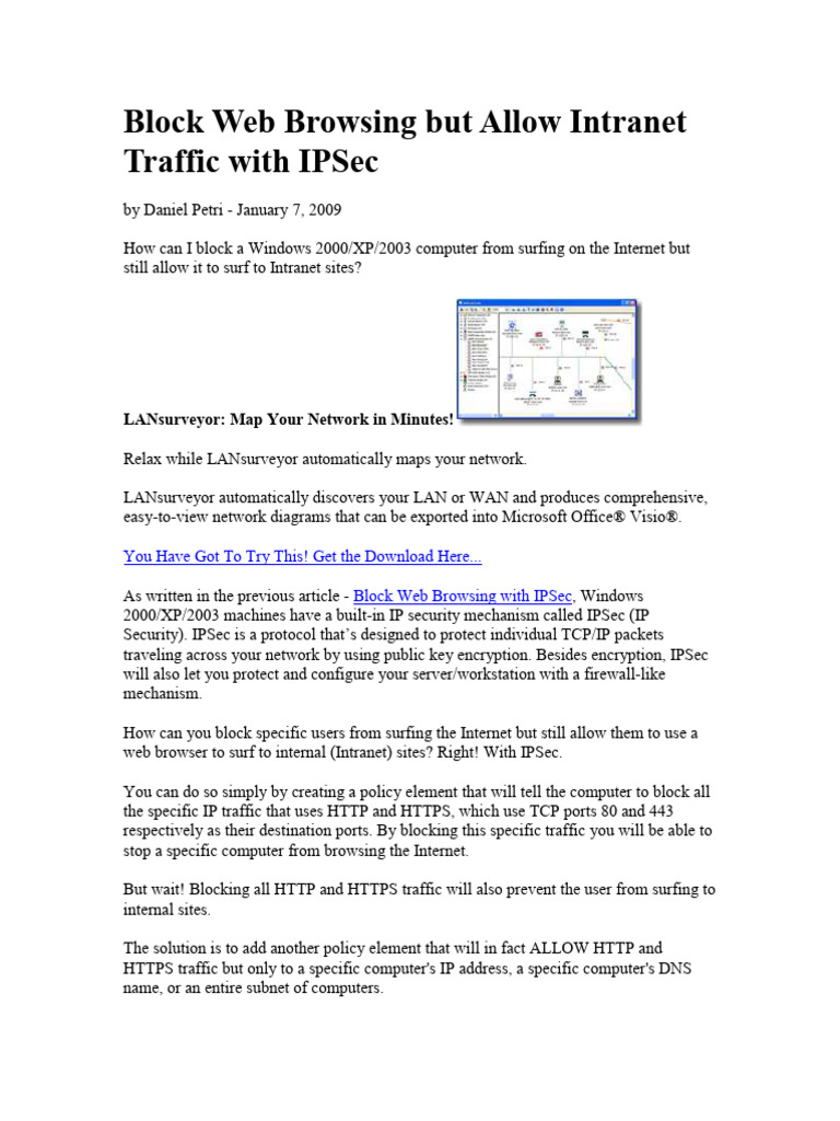 Microsoft Word - IP SECURITY POLICY. | PDF | Ip Address | Computer Network