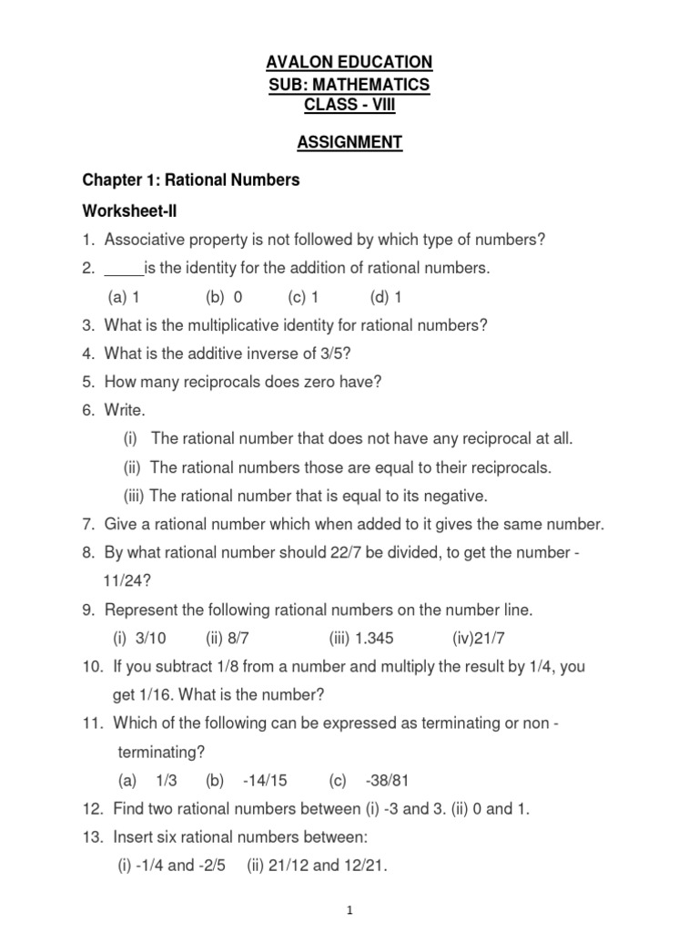 CH 1 Maths | PDF