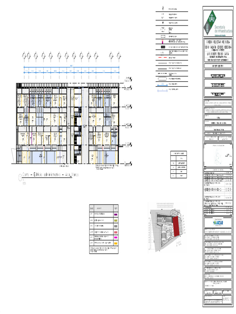 MUROS-12 - Edificio Administrativo - Acabados Muros - Seccion A | PDF