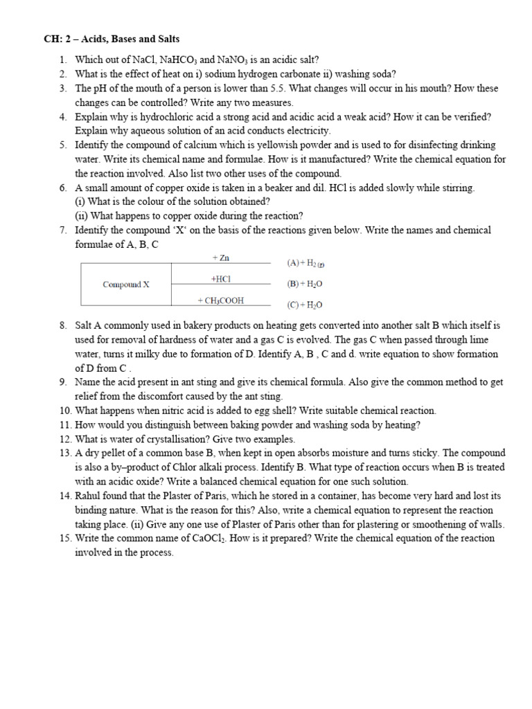 Assignment class 10 | Download Free PDF | Acid | Hydrochloric Acid