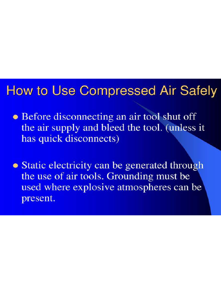 How To Use Air Comp Safely 1 | PDF