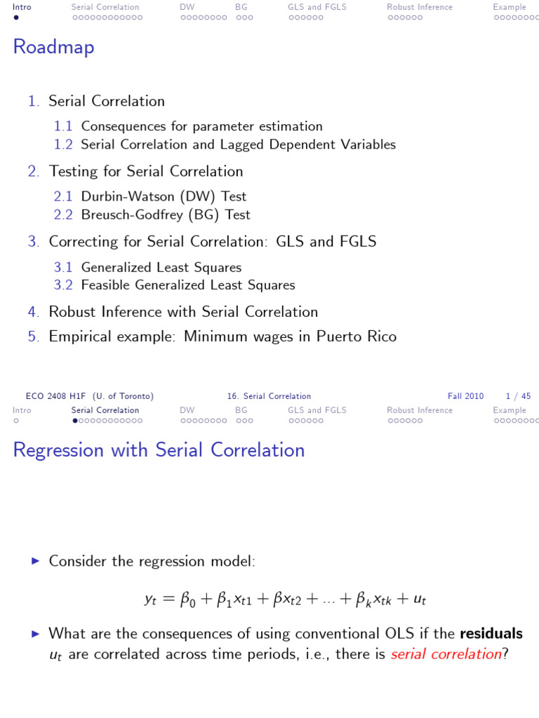Serial Correlation-2-46 | PDF | Autocorrelation | Ordinary Least Squares
