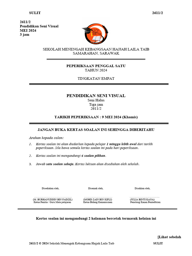 Cover Exam PSV K2 2024 | PDF