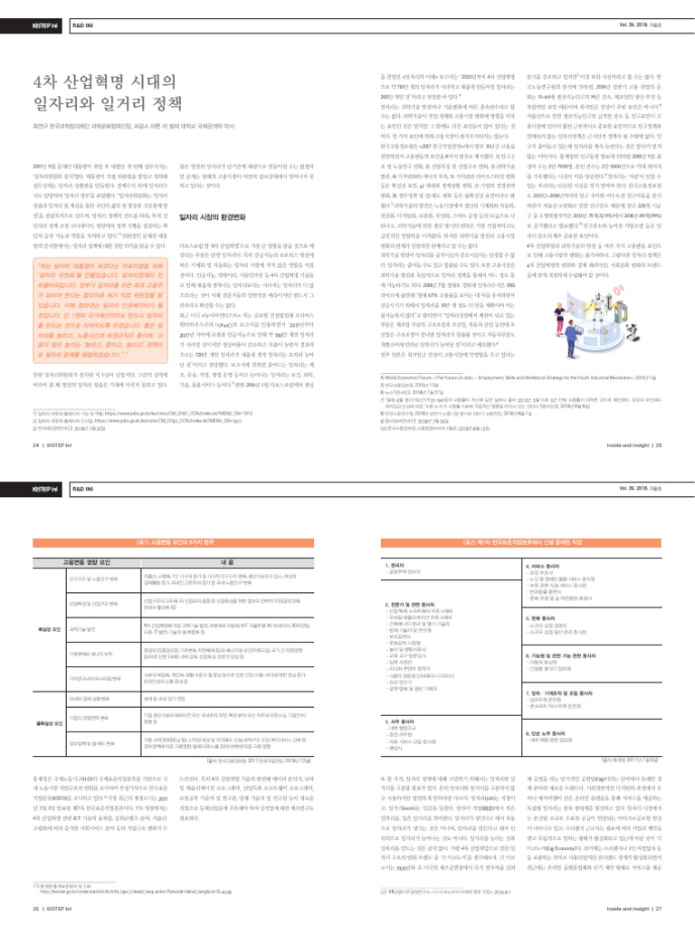 KISTEP+InI+Vol.+26-가을호_4차+산업혁명+시대의+일자리와+일거리+정책(최연구+한국과학창의재단+과학문화협력단장) | PDF