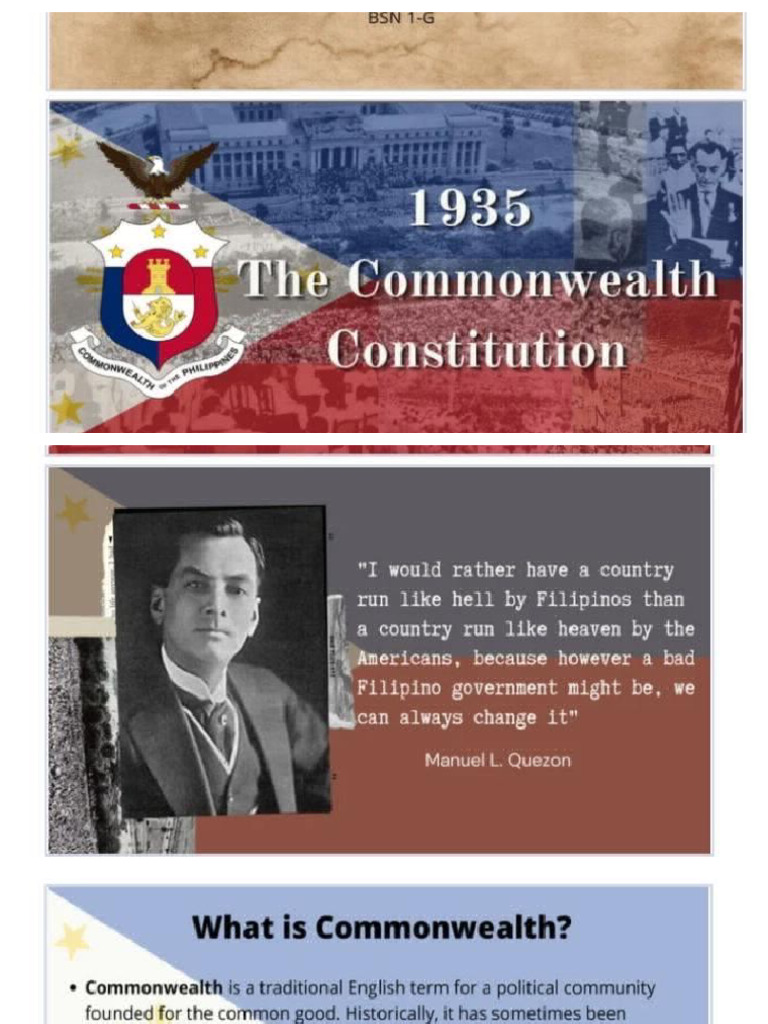 Evolution of Phil. Constitution 1935 Constitution | PDF