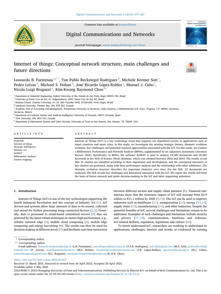 Internet of things Conceptual network structure, main challenges and | Download Free PDF ...