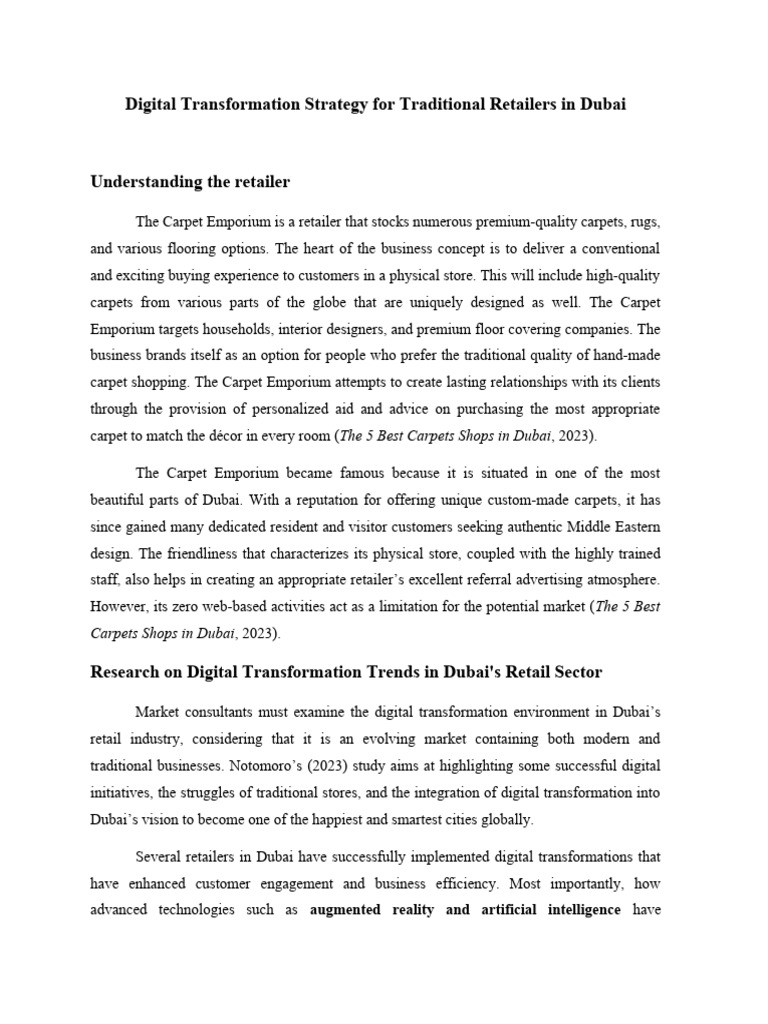 Digital Transformation Strategy For Traditional Retailers | PDF ...