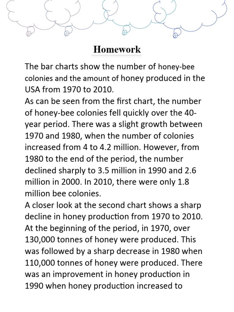 Honey Production and Bee Colony Trends | PDF | Verb | Adjective