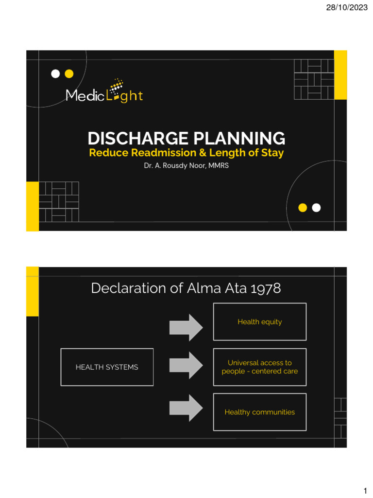 Discharge Planning Ppt | Download Free PDF | Patient | Hospital