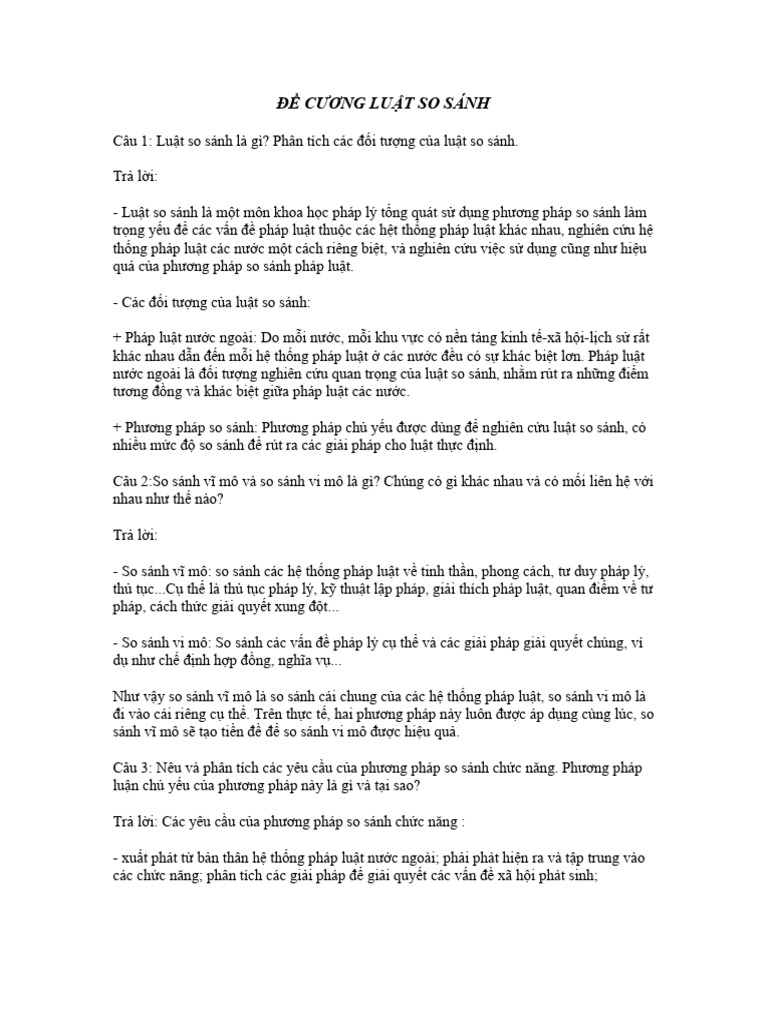 (123doc) - De-Cuong-Luat-So-Sanh | PDF