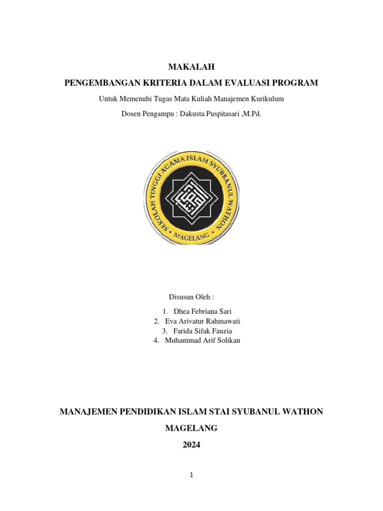 Manajemen Kurikulum Kel1 | PDF