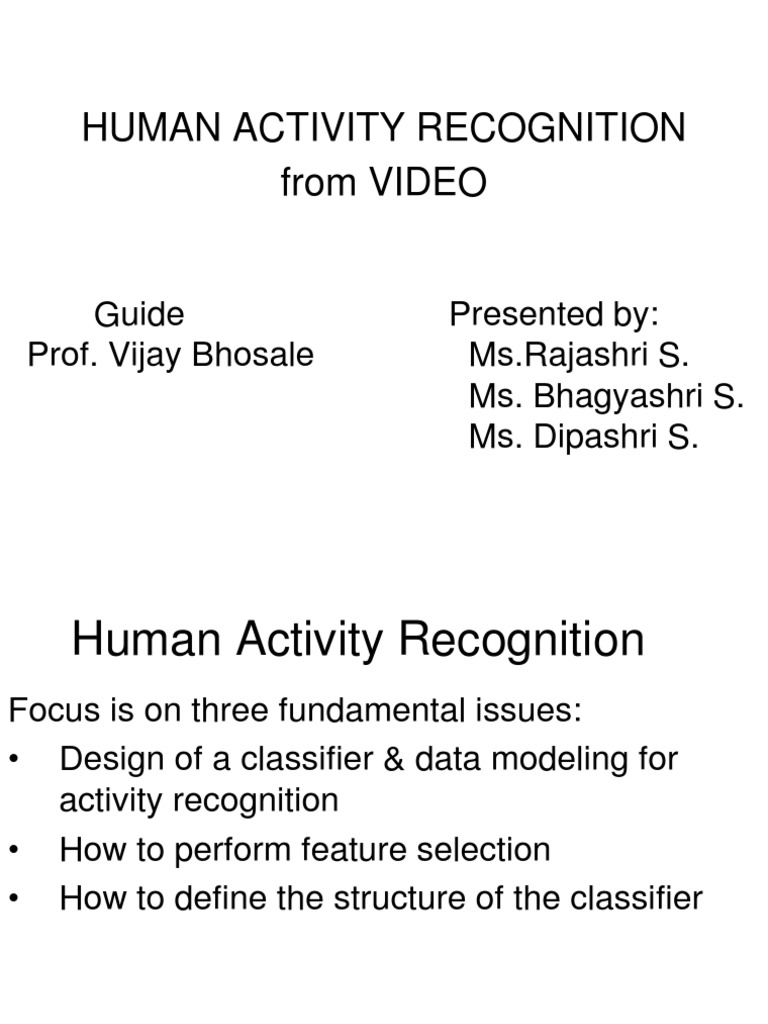 Human Activity Recognition Techniques | PDF | Statistical ...