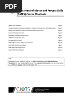 AMPS Course Handouts Overview | PDF | Occupational Therapy | Standard Score