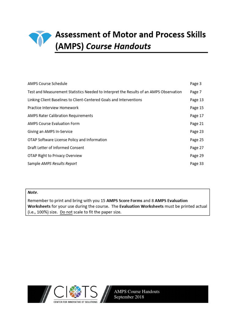 AMPS Course Handouts - Del 1 Sep. 2018 | PDF | Standard Deviation ...