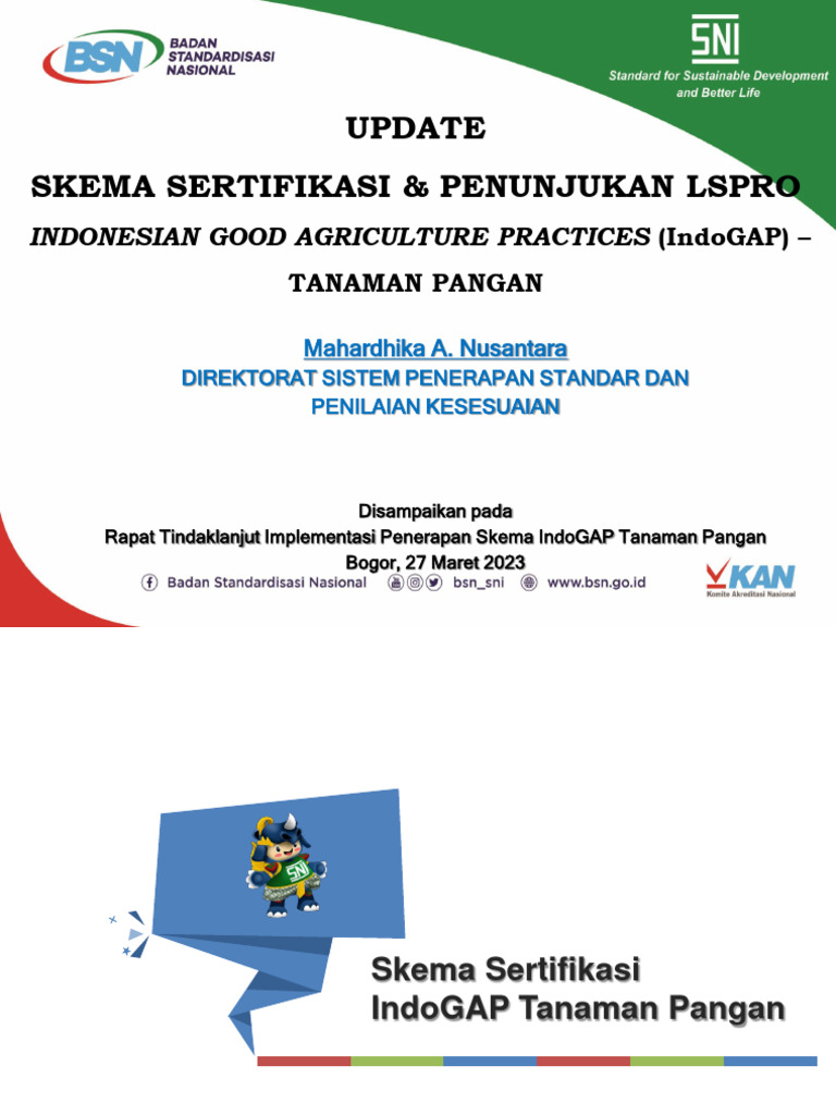 LSPro Penerapan SNI IndoGAP Tanaman Pangan | PDF