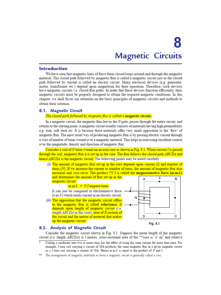Unit-4 Transformer (Magnetic Circuit) - 1-4 | PDF | Electrical ...