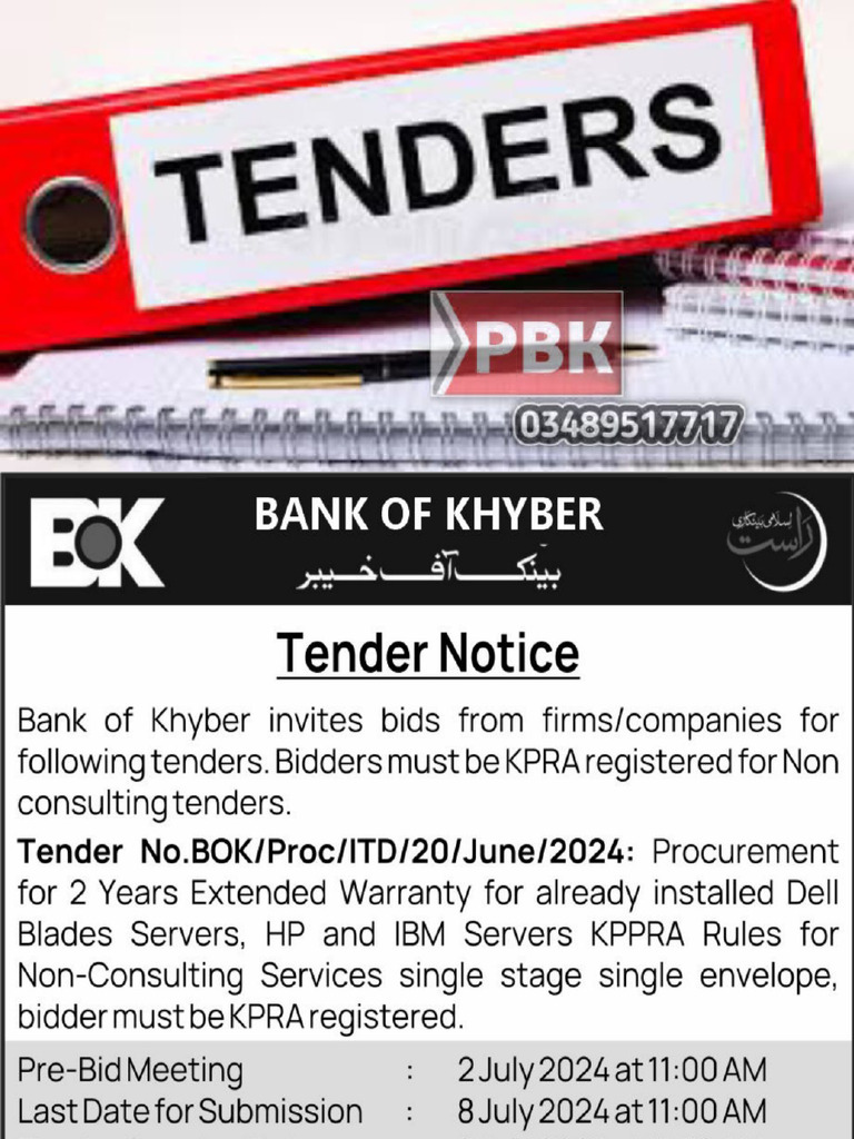 Tenders 24 June 2024 Aman PBK Wazirgi | PDF