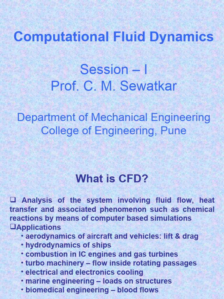 Unit 1 | PDF | Computational Fluid Dynamics | Fluid Dynamics