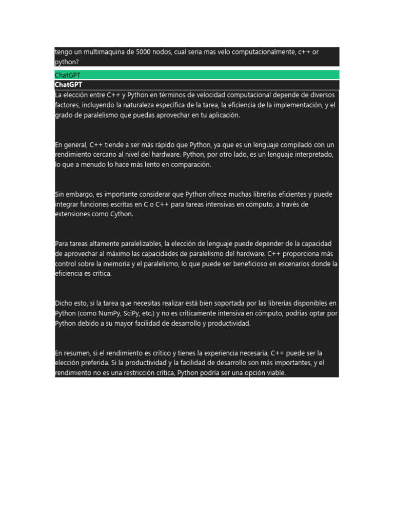 C++ vs Python: Velocidad en 5000 nodos | PDF | Informática
