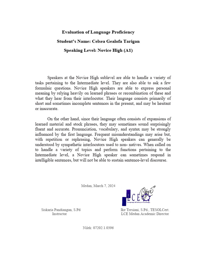 Background Sert. Lev. 2 | PDF | Vocabulary | First Language