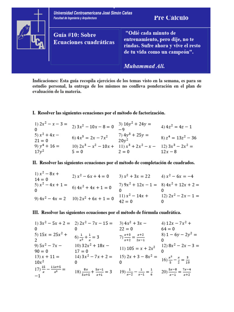 Guía 10 Precálculo | PDF