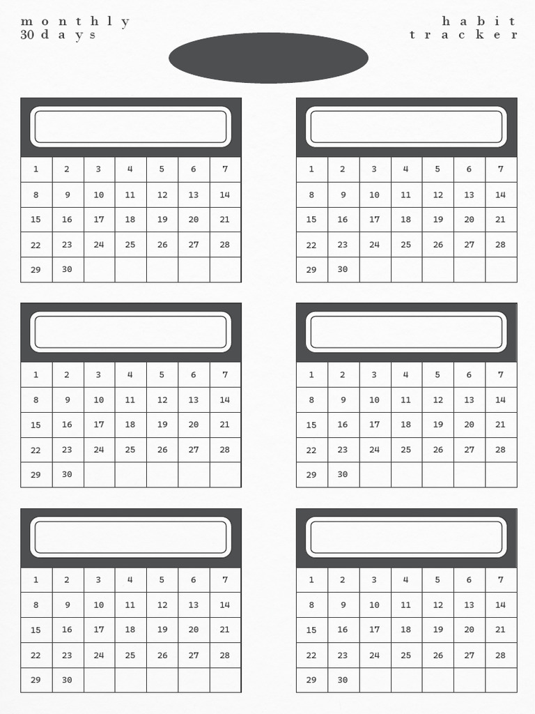 2024 habit tracker - 흑백 - | PDF