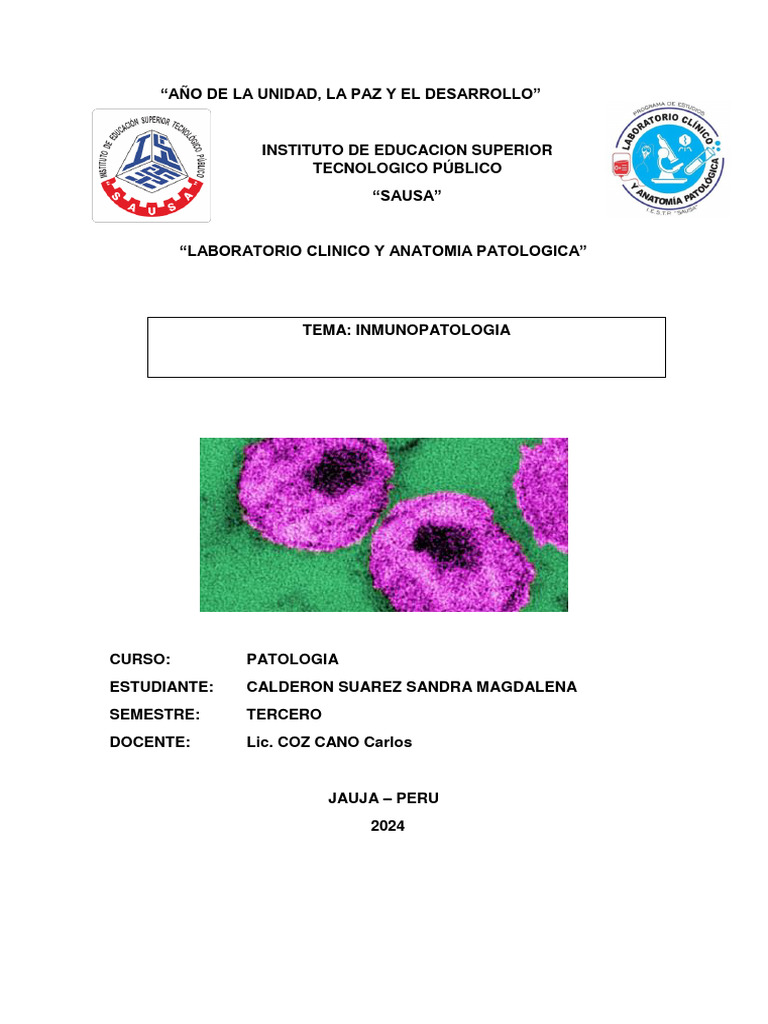 INMUNOPATOLOGIA | PDF | Sistema inmune | VIH