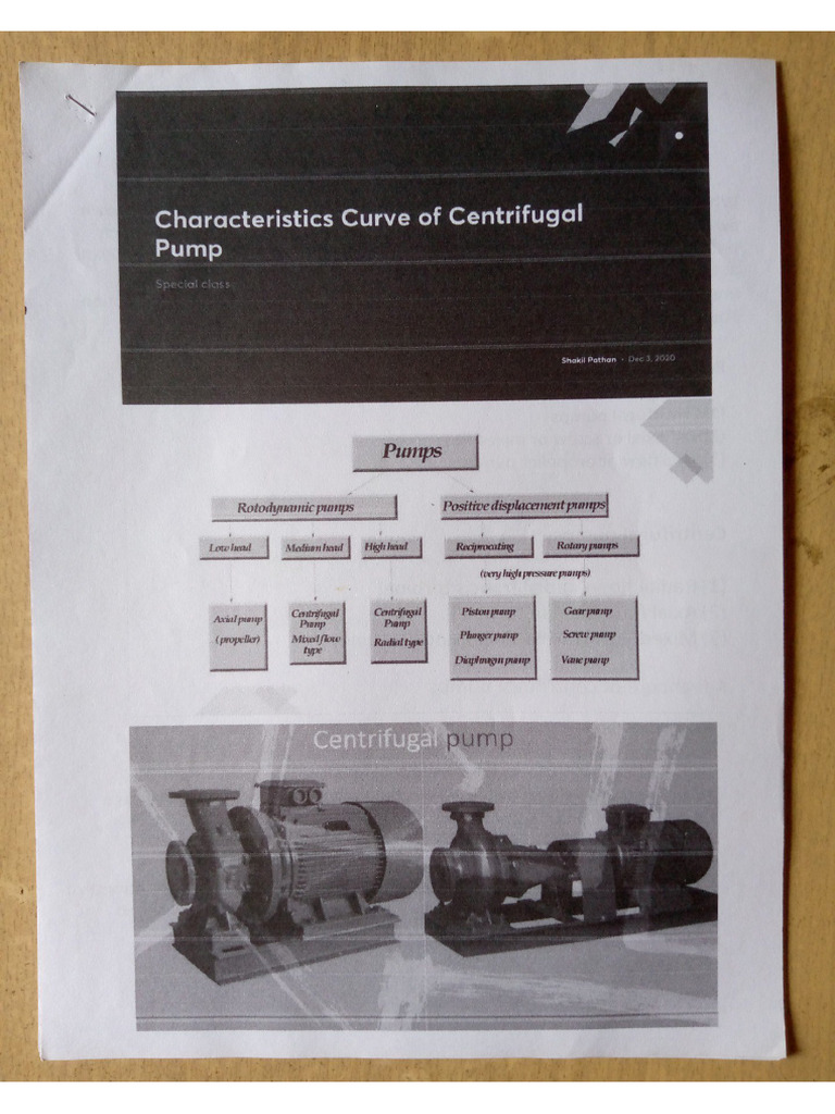 My Centrifugal Pump Notes | PDF