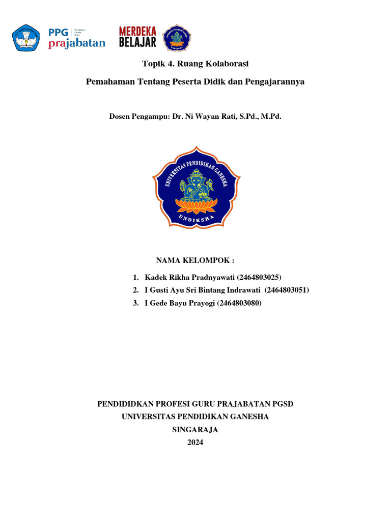 PPDP Topik 4 - Ruang Kolaborasi Kasus 1 - I Gusti Ayu Sri Bintang Indrawati | PDF
